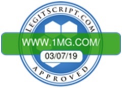 1mg.com certified as safe, secure and trustworthy E-pharmacy by LegitScript